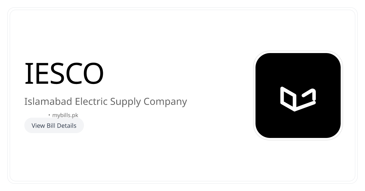 IESCO Bill Checker - Check Your IESCO Bill Online