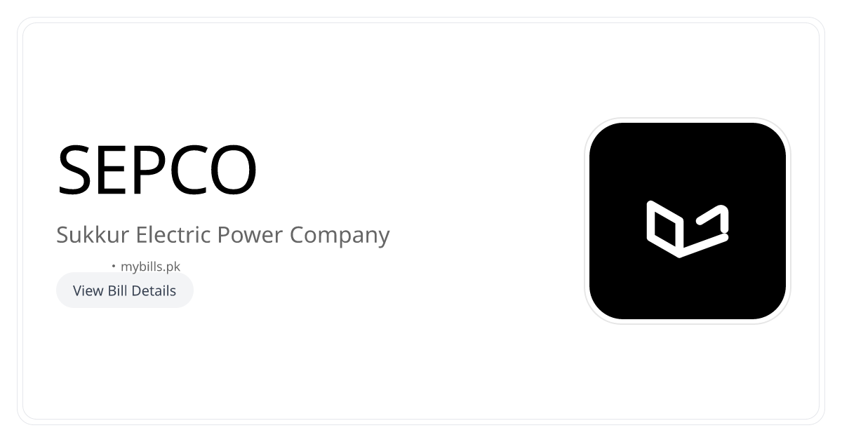 SEPCO Bill Checker - Check Your SEPCO Bill Online